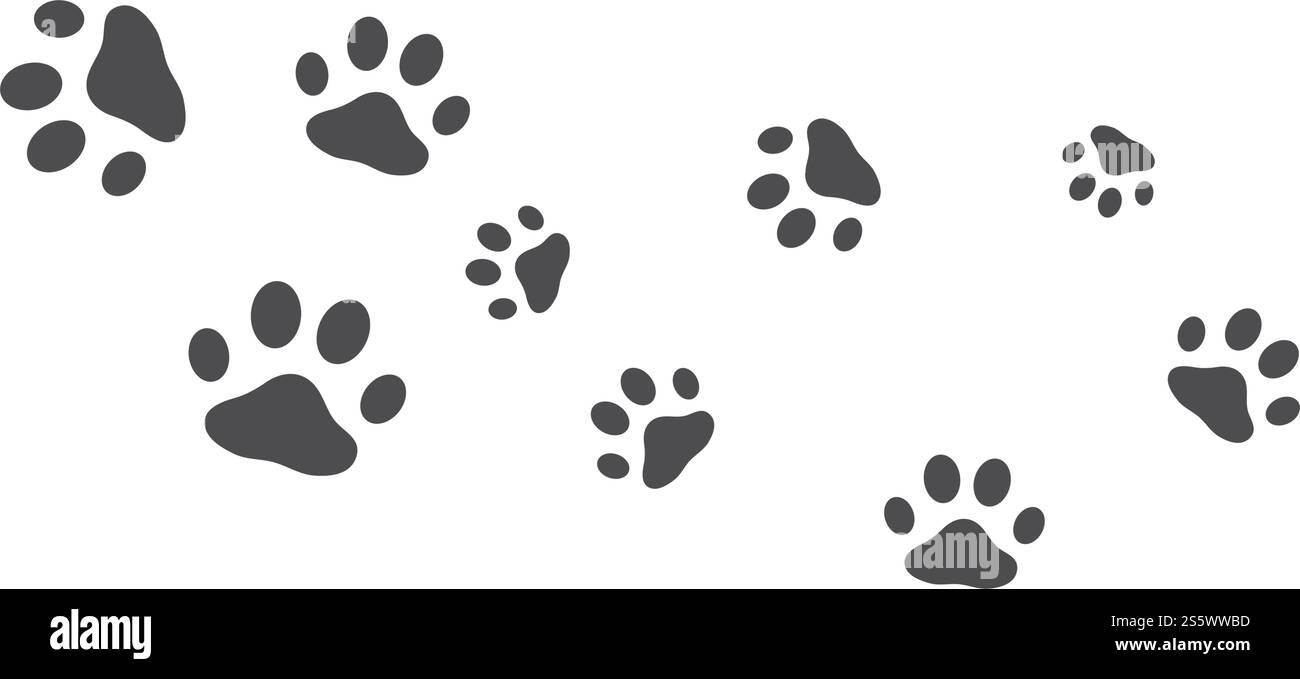 Paw background template vector Stock Vector Image & Art - Alamy