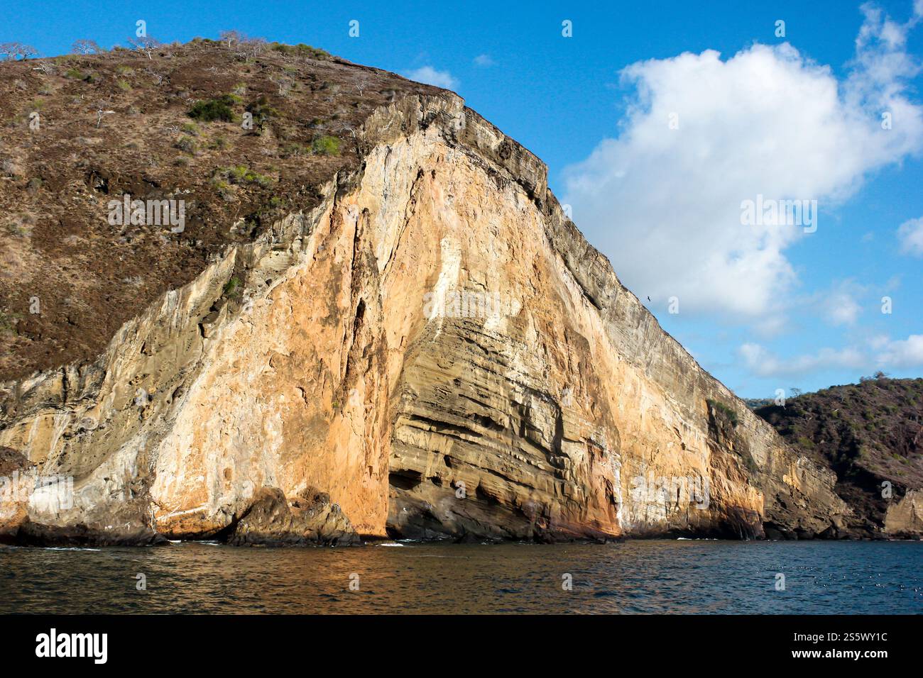 Buccaneer Cove on Santiago Island, Galápagos, a historic bay with ...