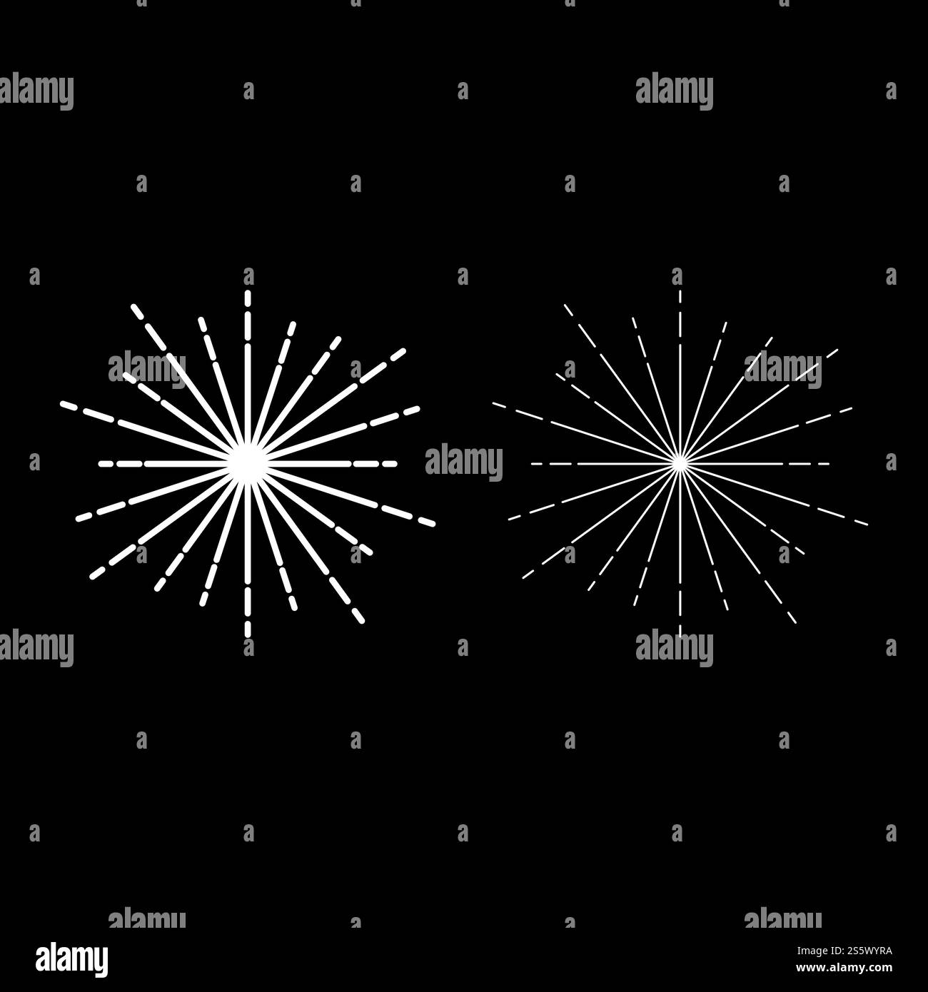 Sunburst Fireworks rays Radial ray Beam lines Sparkle Glaze Flare ...