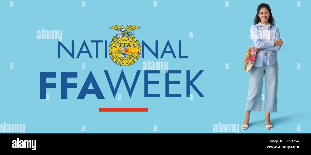 Banner for National FFA Week with female African-American artist Stock ...