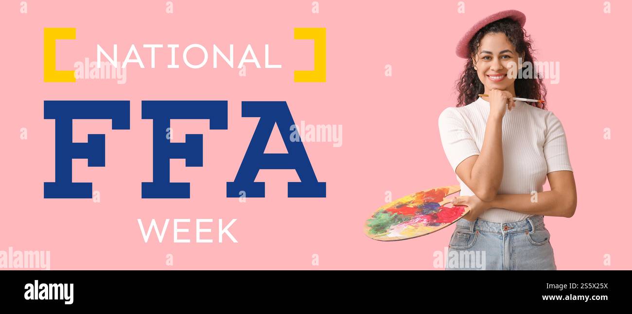 Banner for National FFA Week with female African-American artist Stock ...