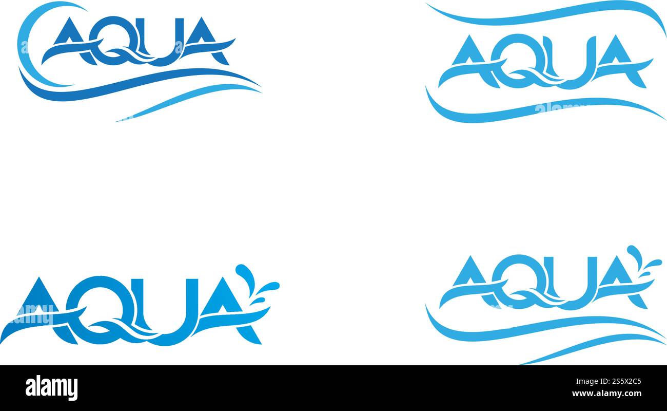 Aqua ,Water Wave symbol and icon Logo Template vector Stock Vector ...