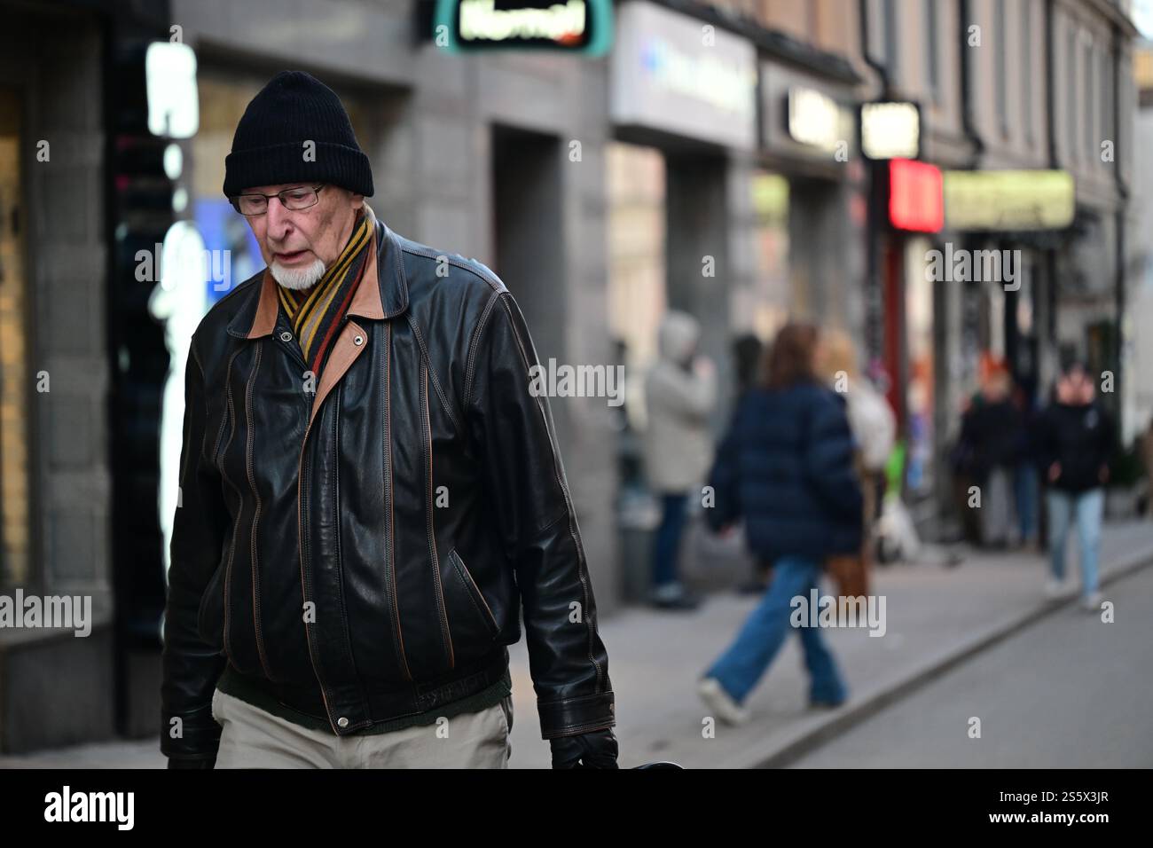 Stockholm, Uppland, Sweden. December 31 2024. People on the street ...