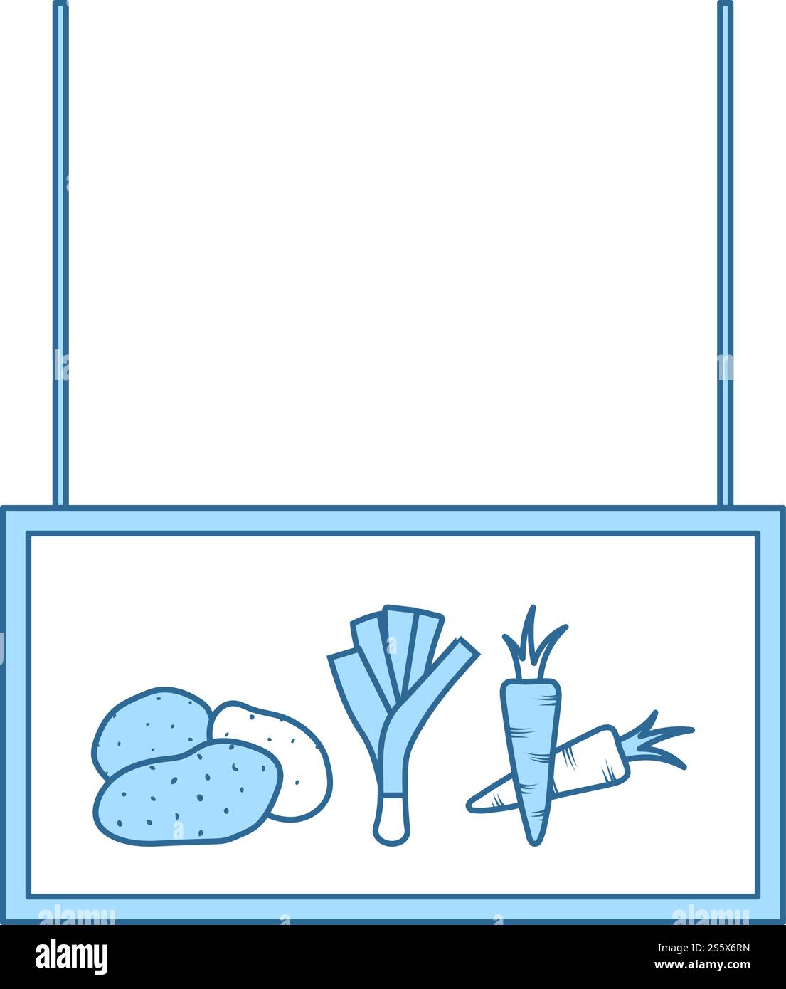 Vegetables Market Department Icon. Thin Line With Blue Fill Design ...