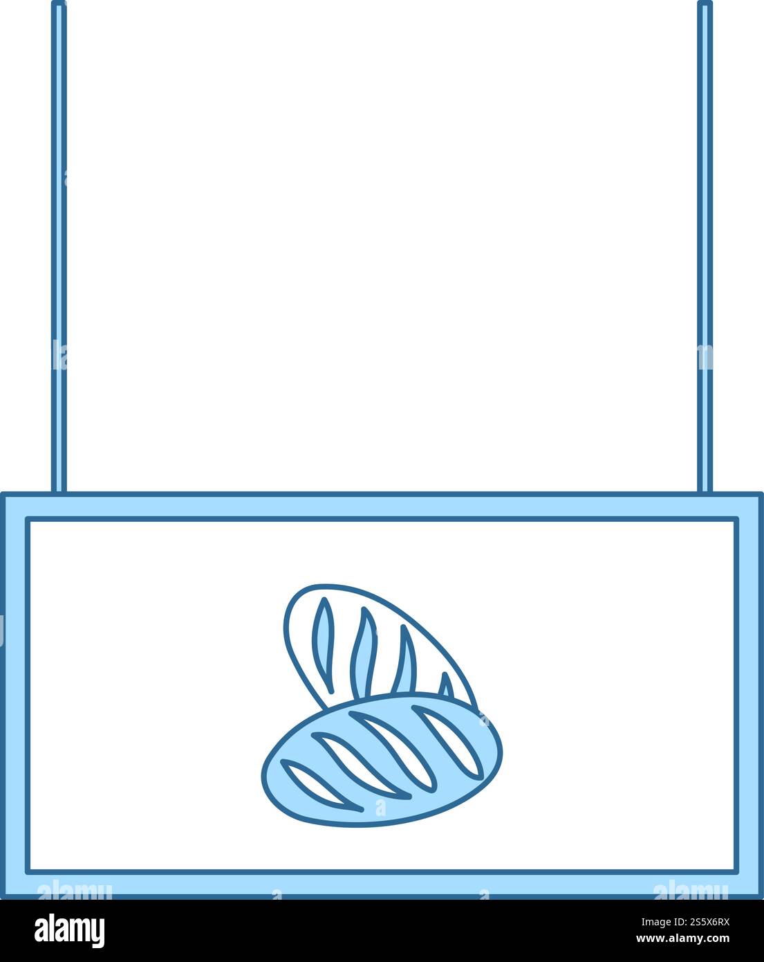 Bread Market Department Icon. Thin Line With Blue Fill Design. Vector ...