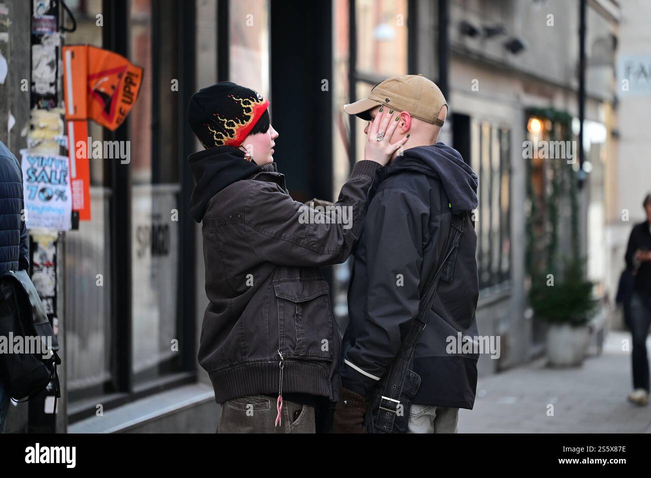 Stockholm, Uppland, Sweden. December 31 2024. People on the street ...