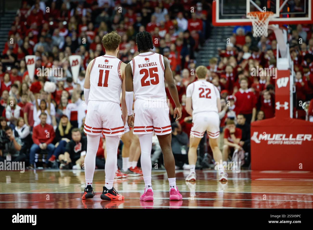 January 14, 2025: Wisconsin Badgers guard John Blackwell (25) and guard ...