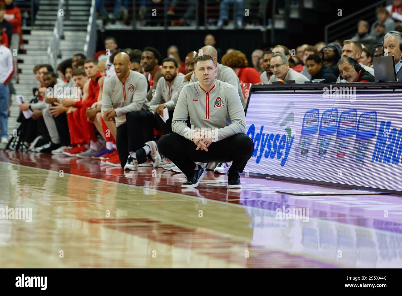Madison, WI, USA. 14th Jan, 2025. Ohio State Buckeyes head coach Jake ...
