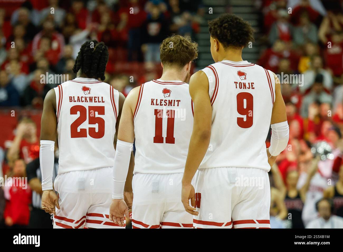 Madison, WI, USA. 14th Jan, 2025. Wisconsin Badgers guard John ...