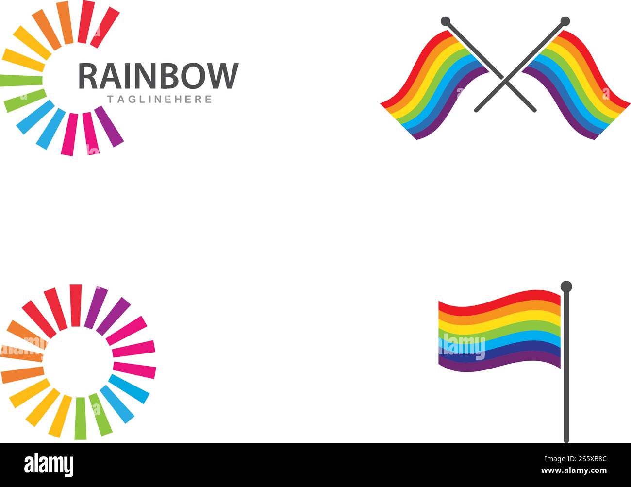 Rainbow logo vector template Stock Vector Image & Art - Alamy