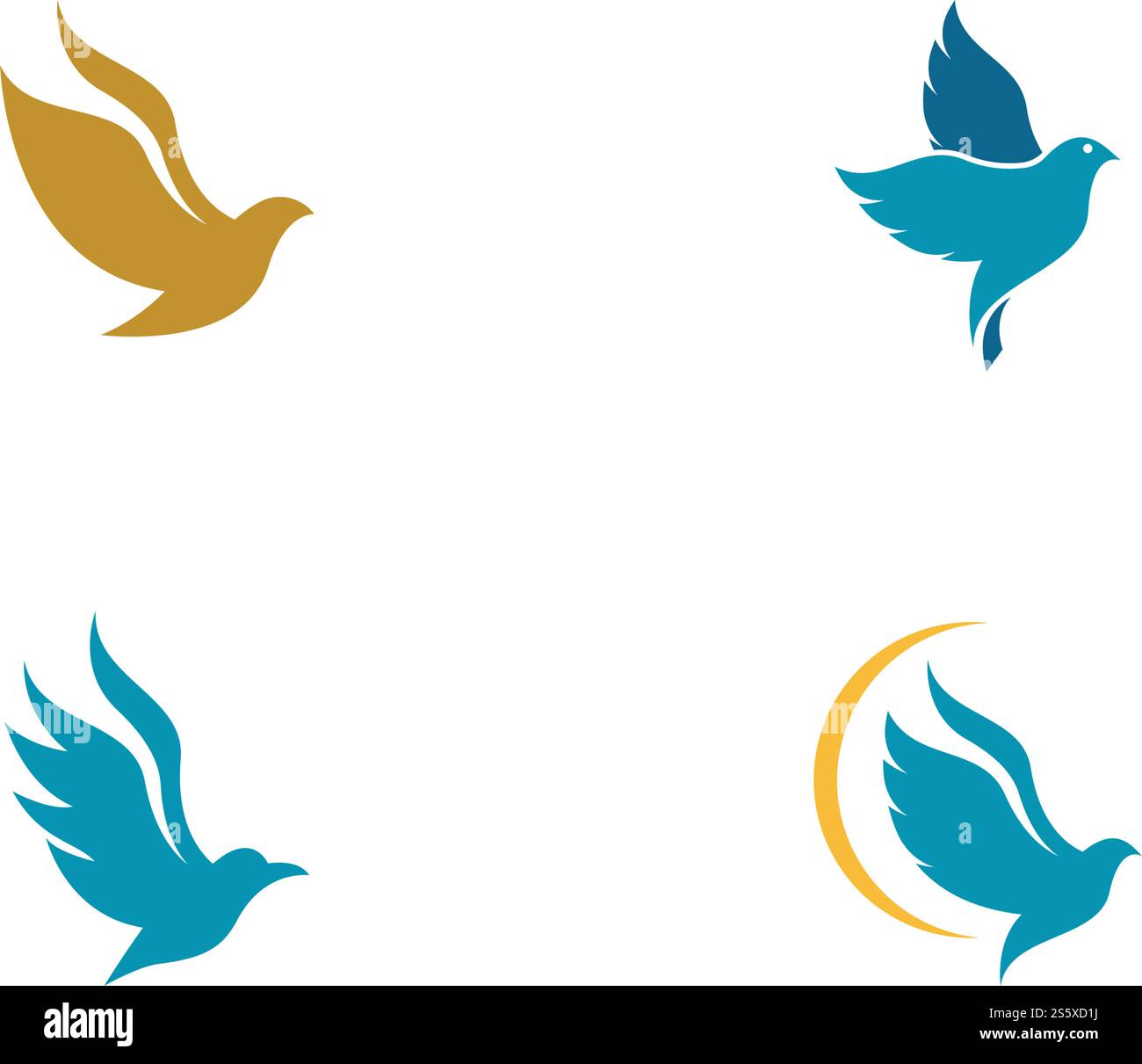 Bird Dove Logo Vector Template Stock Vector Image & Art - Alamy