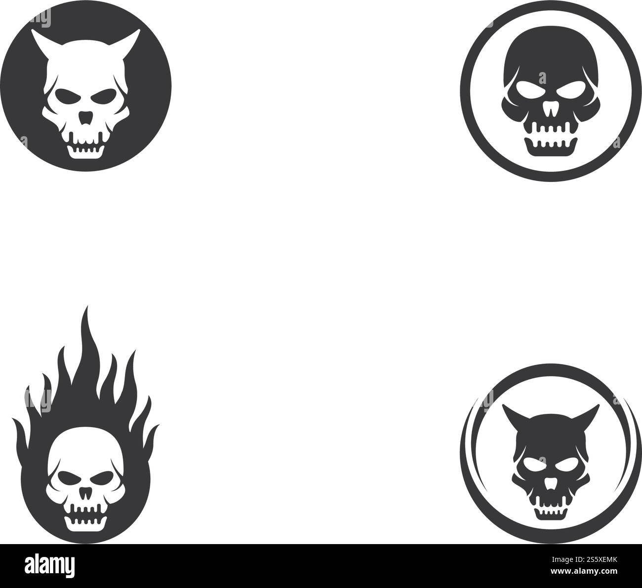Skull Devil logo vector illustration Stock Vector Image & Art - Alamy