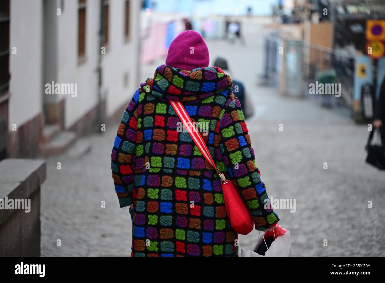 Stockholm, Uppland, Sweden. December 31 2024. People on the street ...
