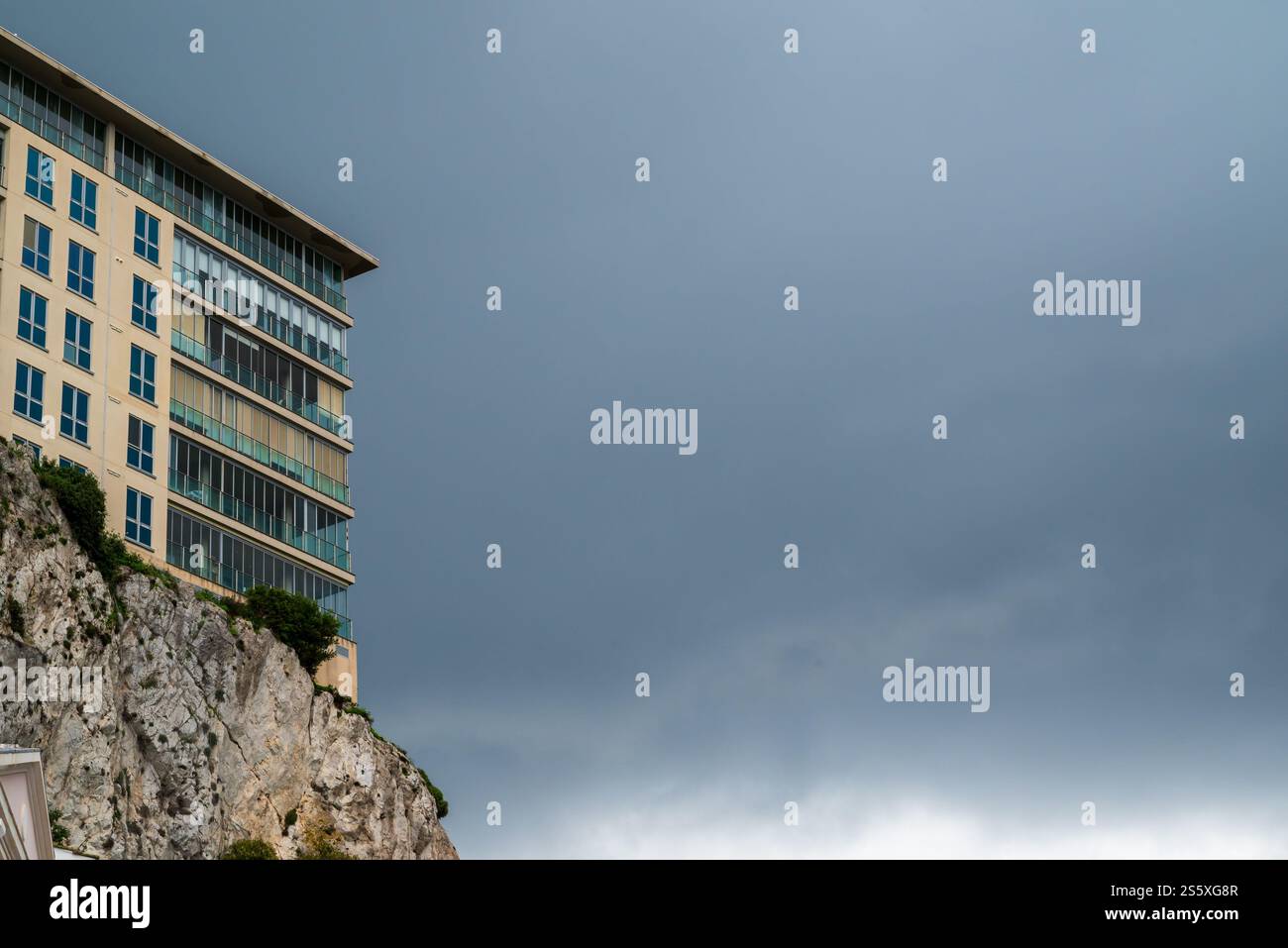 Gibraltar, UK 31 December 2024 Clifftop House, residential block of ...