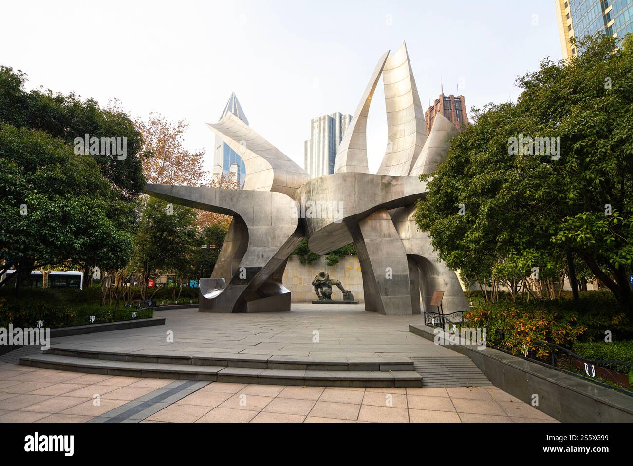 Shanghai, China. January 7, 2025. the Thirtieth Movement Monument in ...