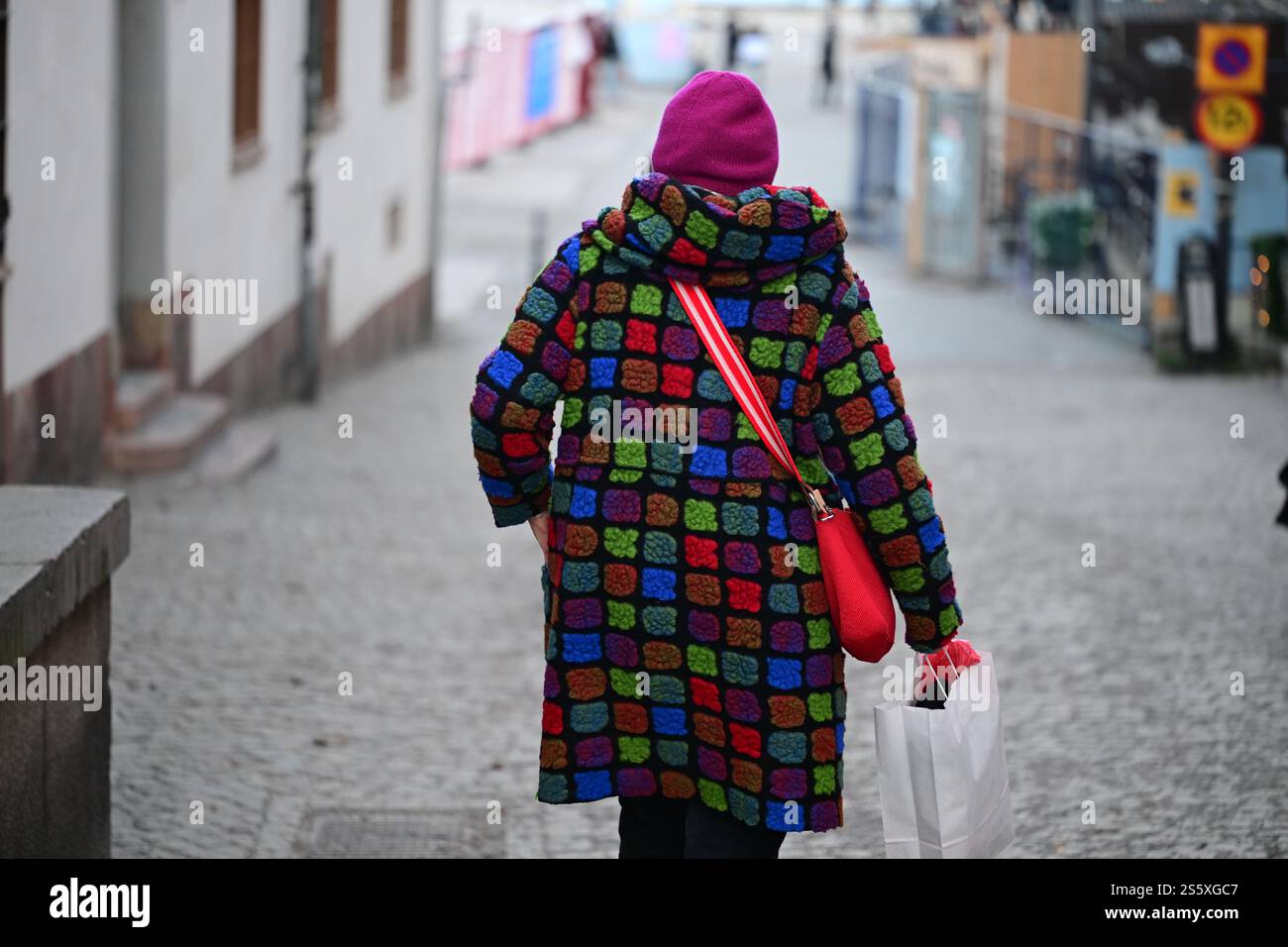 Stockholm, Uppland, Sweden. December 31 2024. People on the street ...