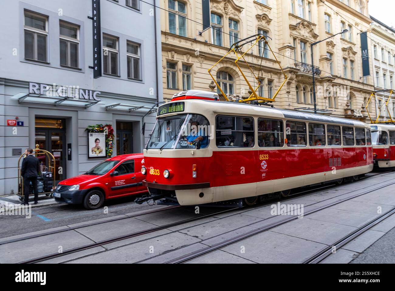 Prague Czech Republic. Prague public transport vintage tram no 26 ...