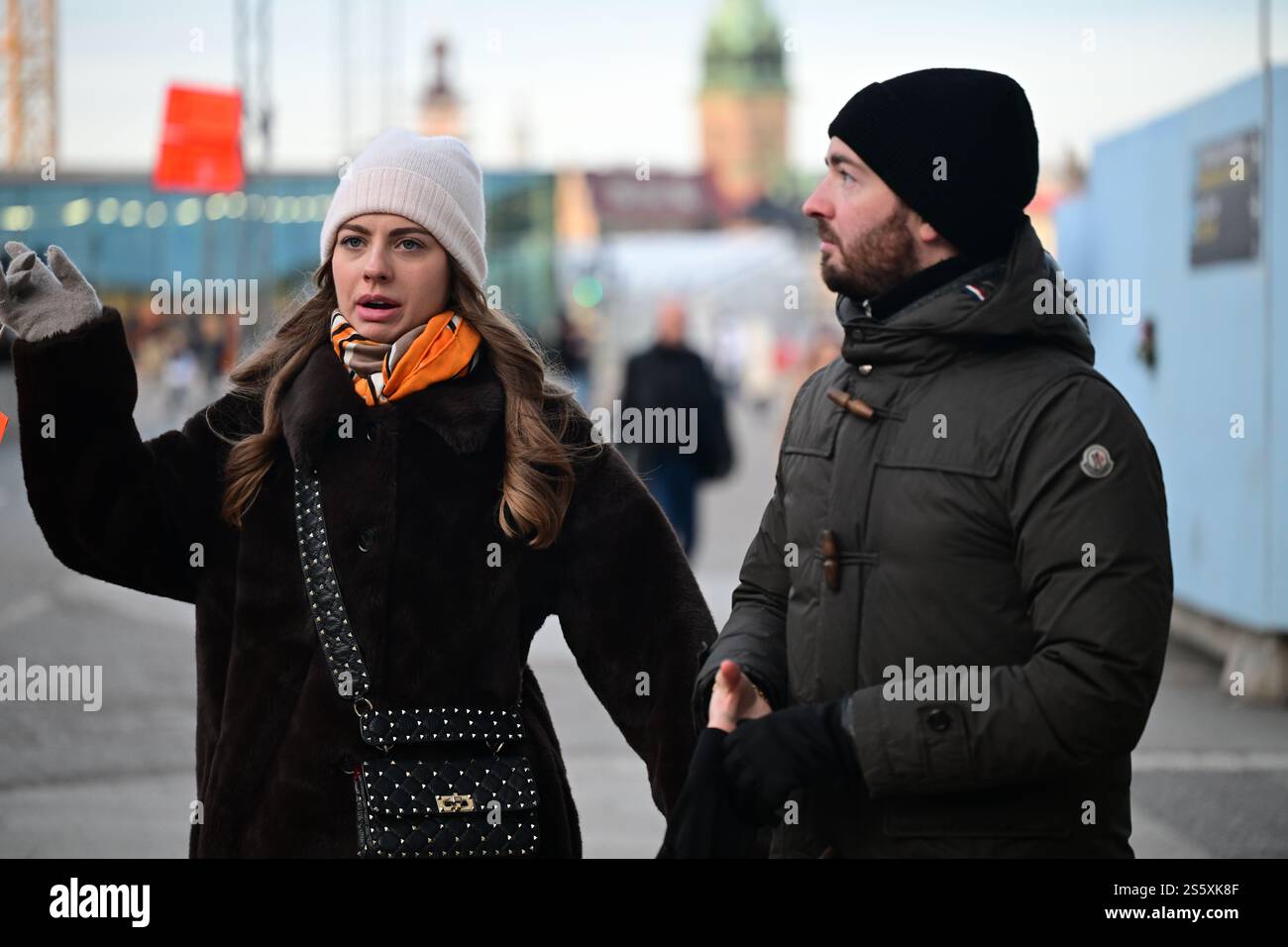 Stockholm, Uppland, Sweden. December 31 2024. People on the street ...
