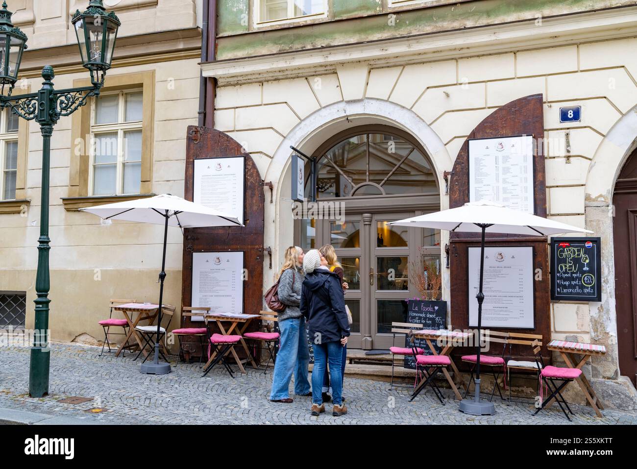 Prague Old town Czech Republic, mother and teenage daughters ...