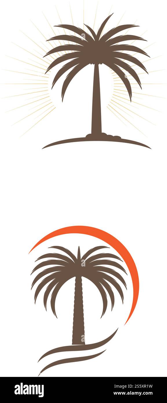 Dates tree Wave Logo Template vector symbol nature Stock Vector Image ...