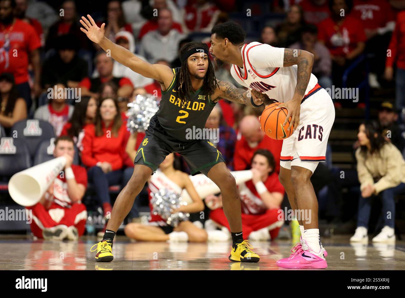 TUCSON, AZ - JANUARY 14: Baylor Bears guard Jayden Nunn #2 during the ...