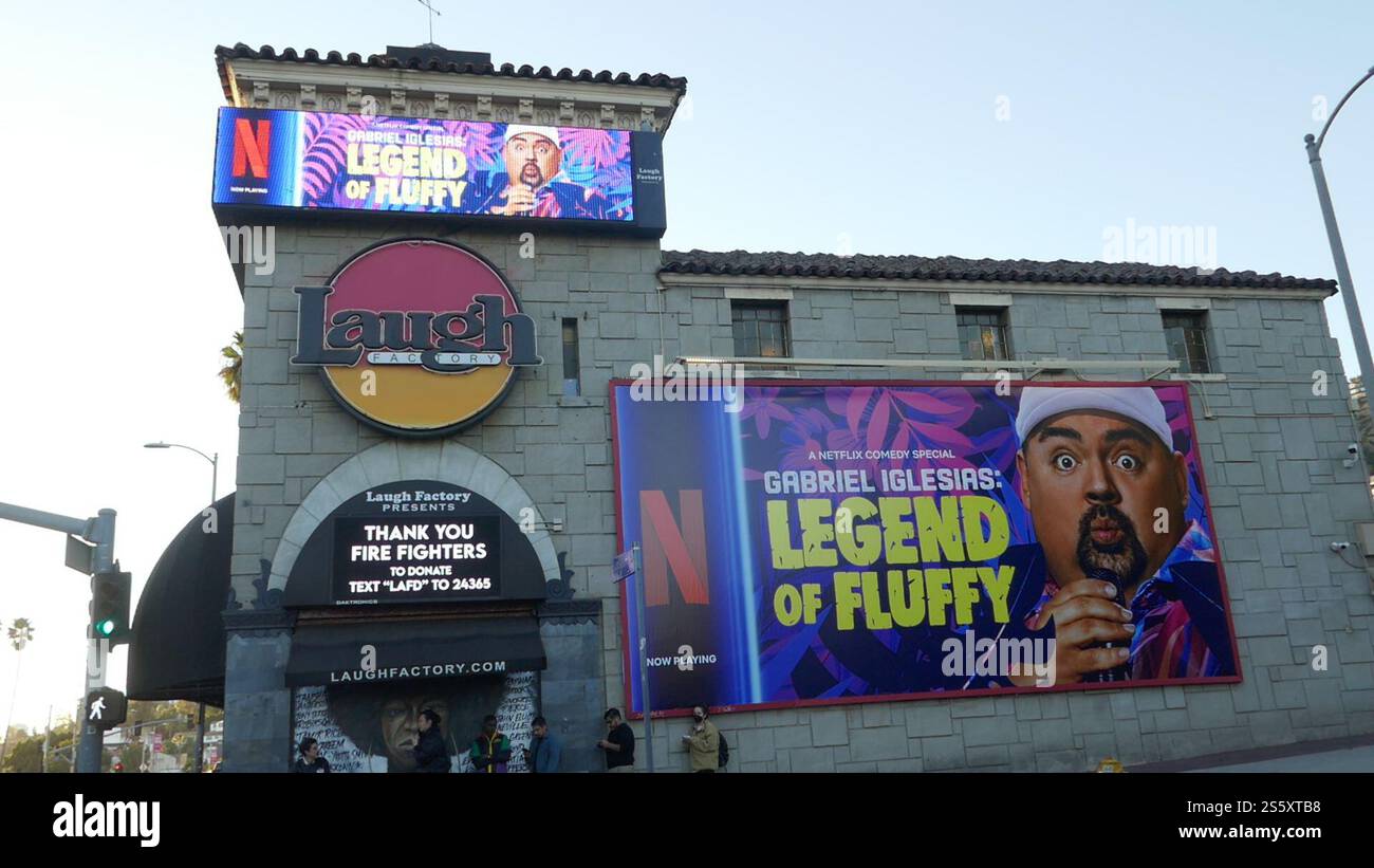 Los Angeles, California USA 14th January 2025 Gabriel Iglesias Legend of Fluffy Billboard and ...