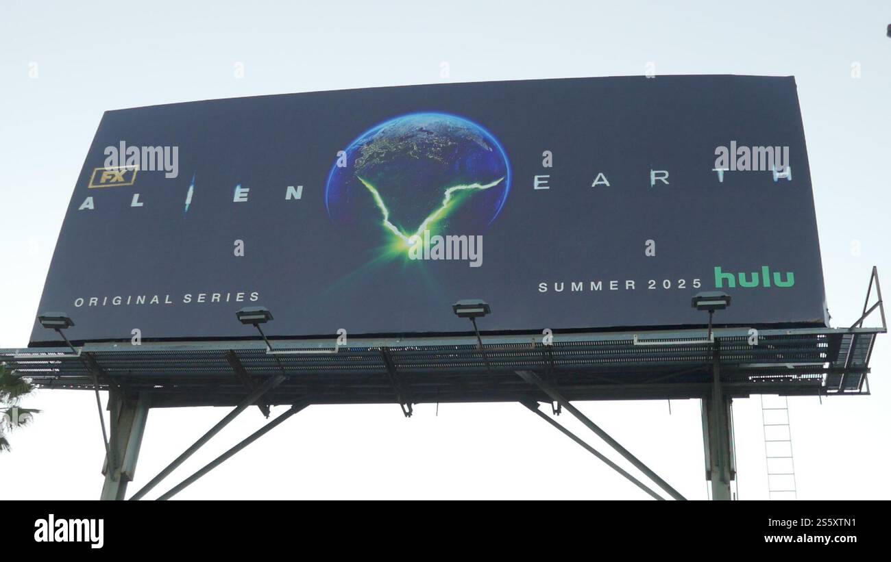 Los Angeles, California USA 14th January 2025 Alien Earth Billboard on ...