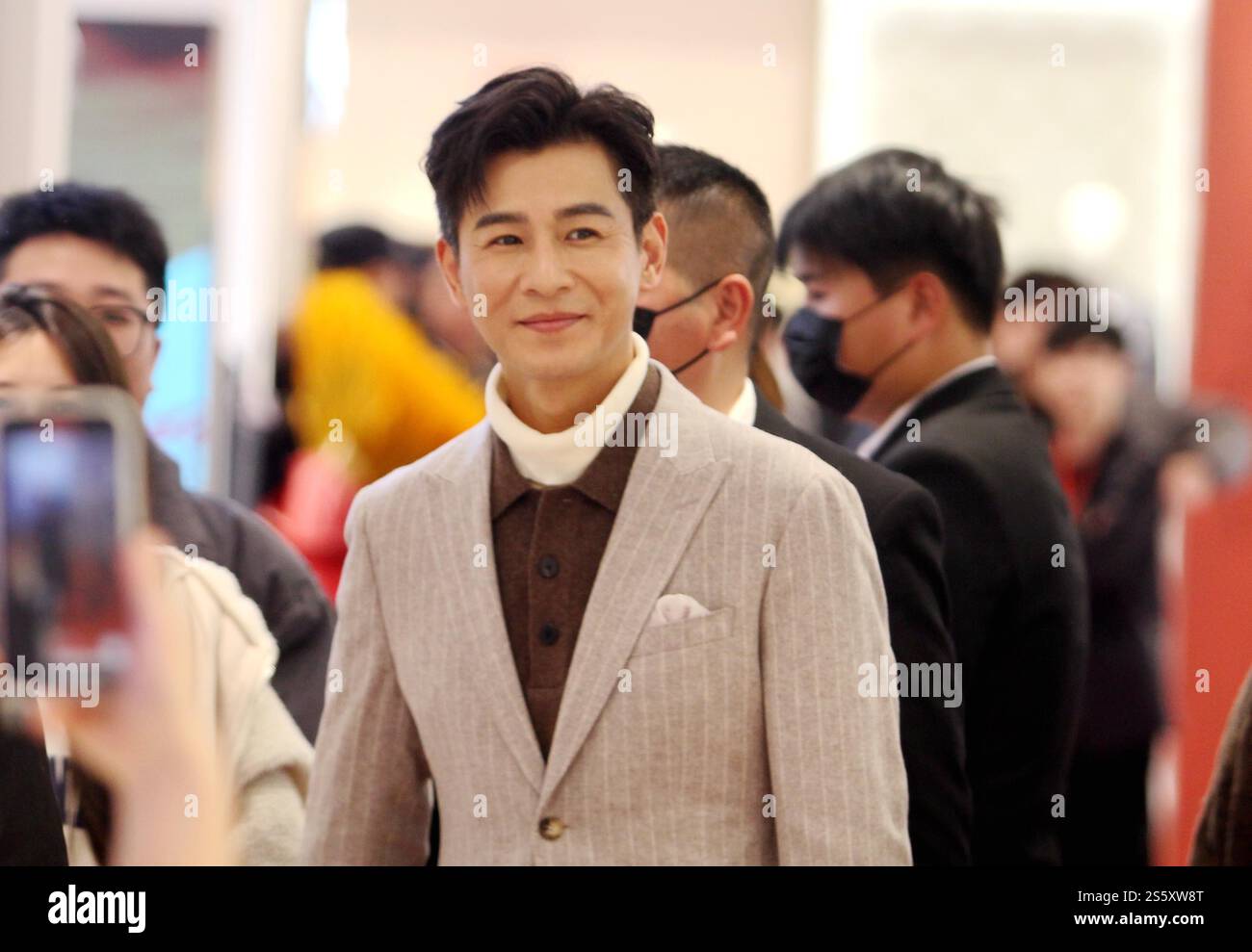 Chinese actor Qiao Zhenyu attends an activity in Wuhan City, central ...