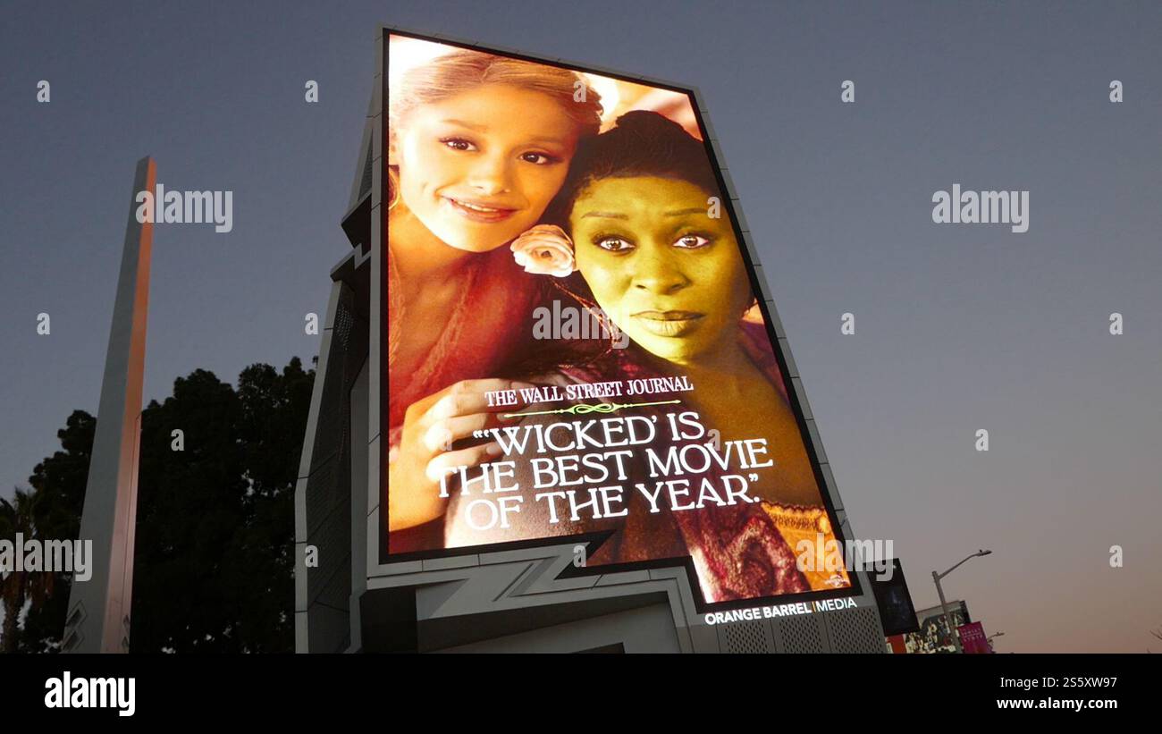 Los Angeles, California USA 14th January 2025 Wicked Billboard with ...