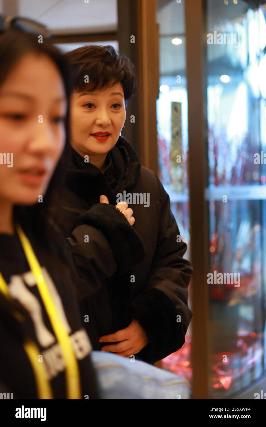 Chinese actress and Asian Film Awards winner Xu Fan attends an activity ...
