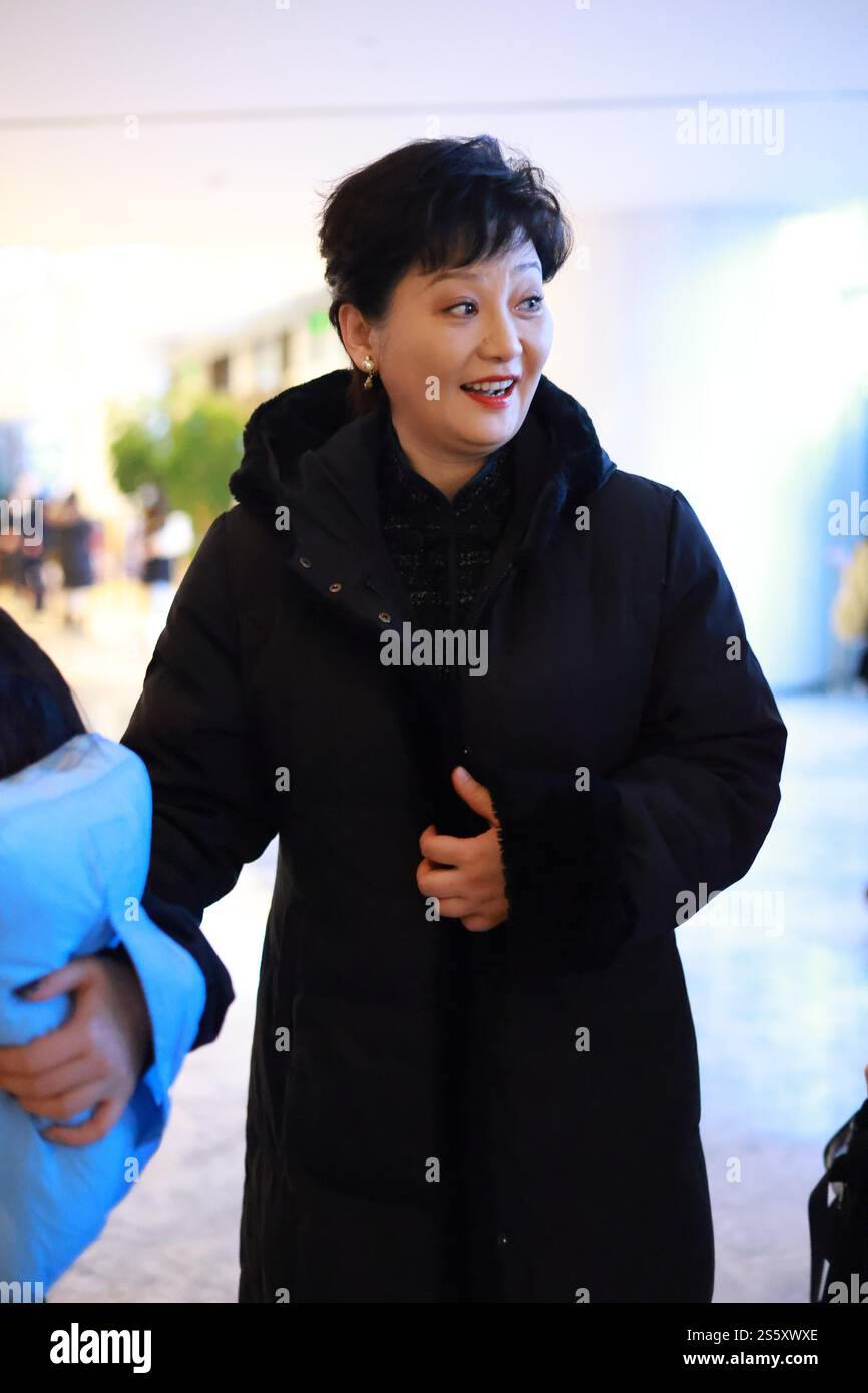 Chinese actress and Asian Film Awards winner Xu Fan attends an activity ...