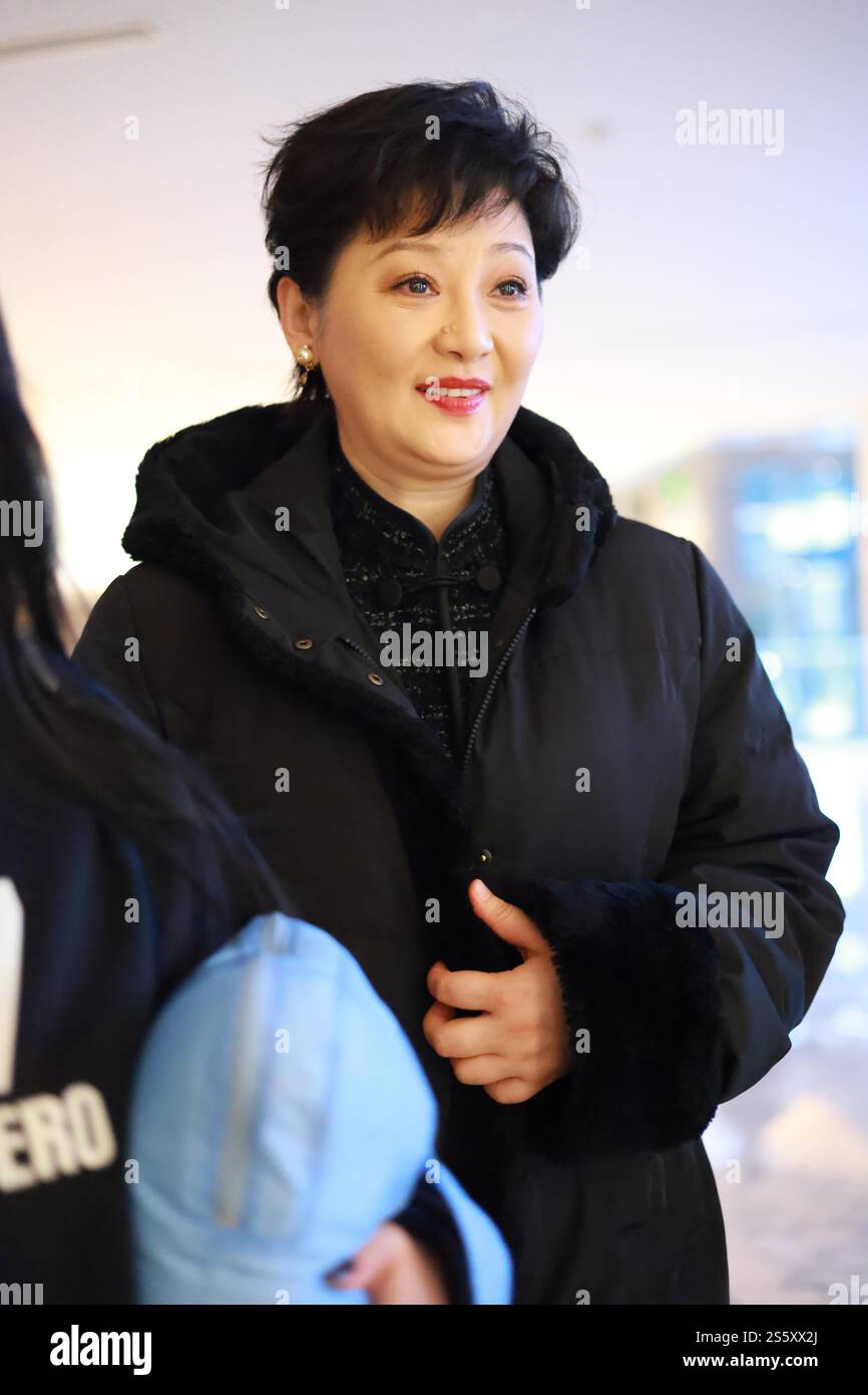 Chinese actress and Asian Film Awards winner Xu Fan attends an activity ...
