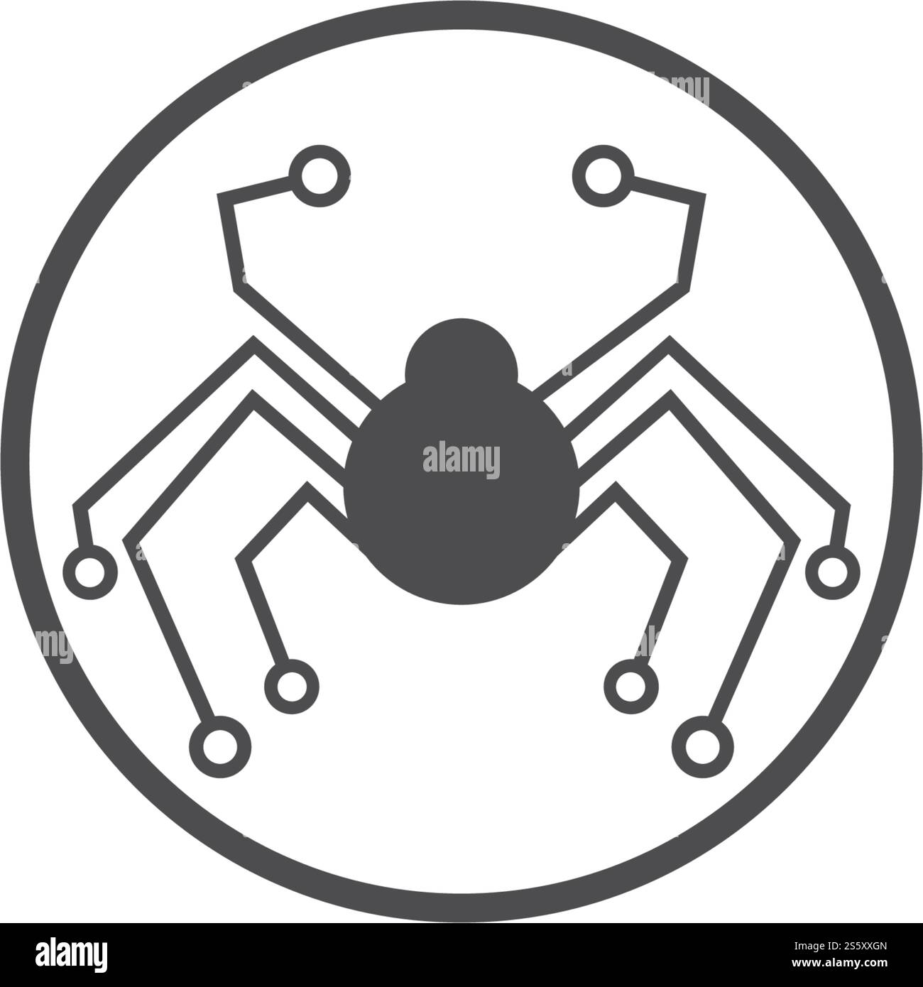 Spider web Technology logo vector Stock Vector Image & Art - Alamy