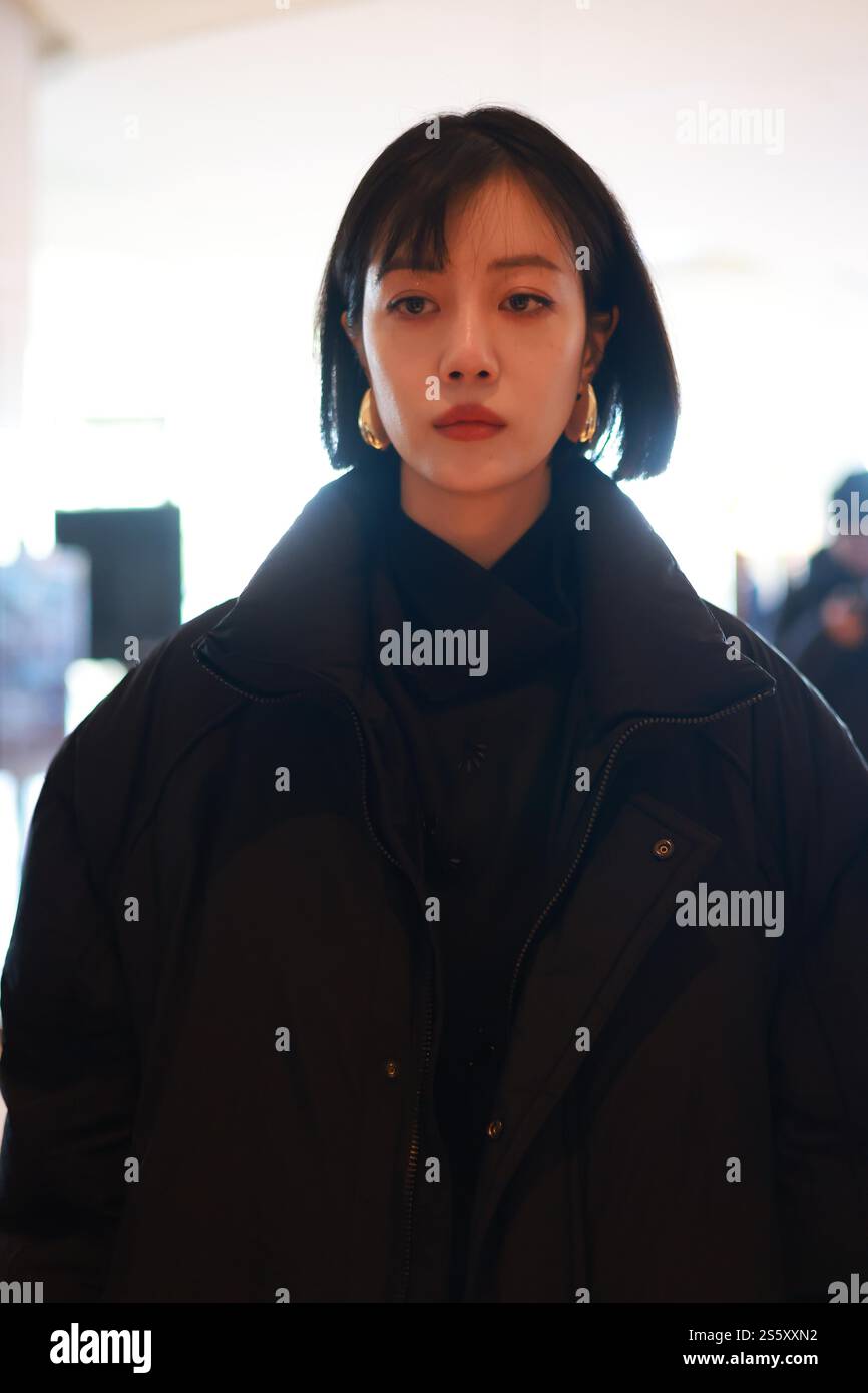 Chinese actress and singer Li Xirui attends an activity in Beijing, China, 12 January, 2025 ...