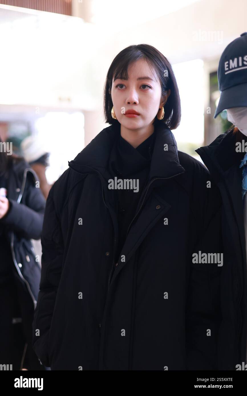 Chinese actress and singer Li Xirui attends an activity in Beijing, China, 12 January, 2025 ...