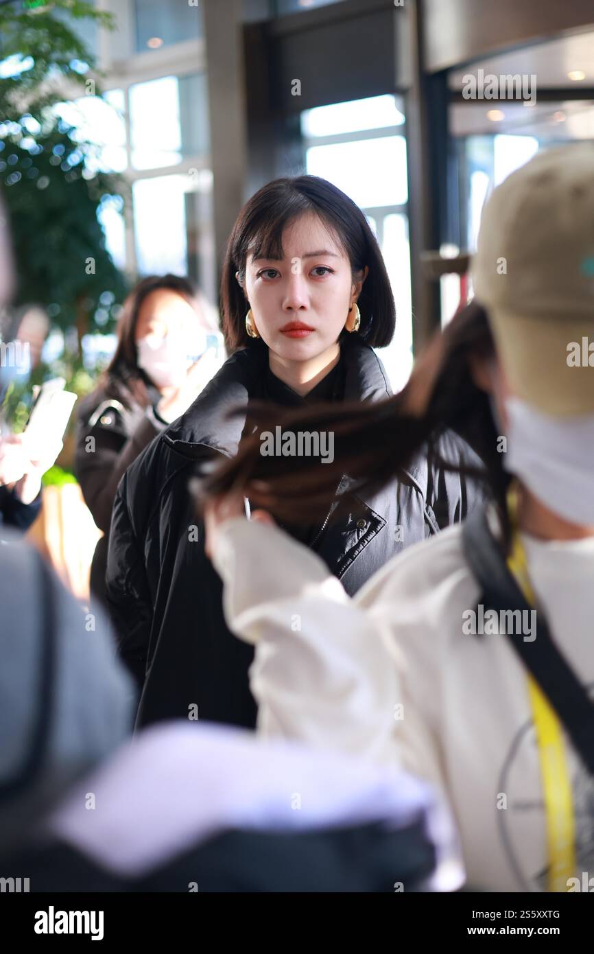 Chinese actress and singer Li Xirui attends an activity in Beijing, China, 12 January, 2025 ...