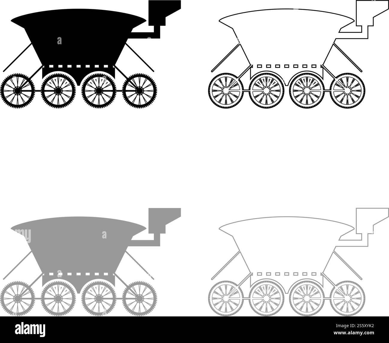 Moon rover Mars explorer Space machine Planets vehicle icon outline set ...