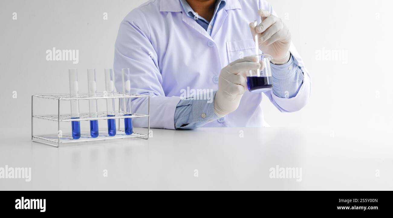 Science innovative Male medical or scientific laboratory researcher ...