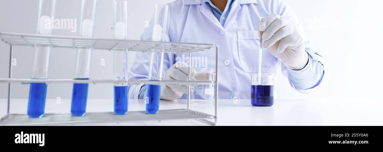 Science innovative Male medical or scientific laboratory researcher ...