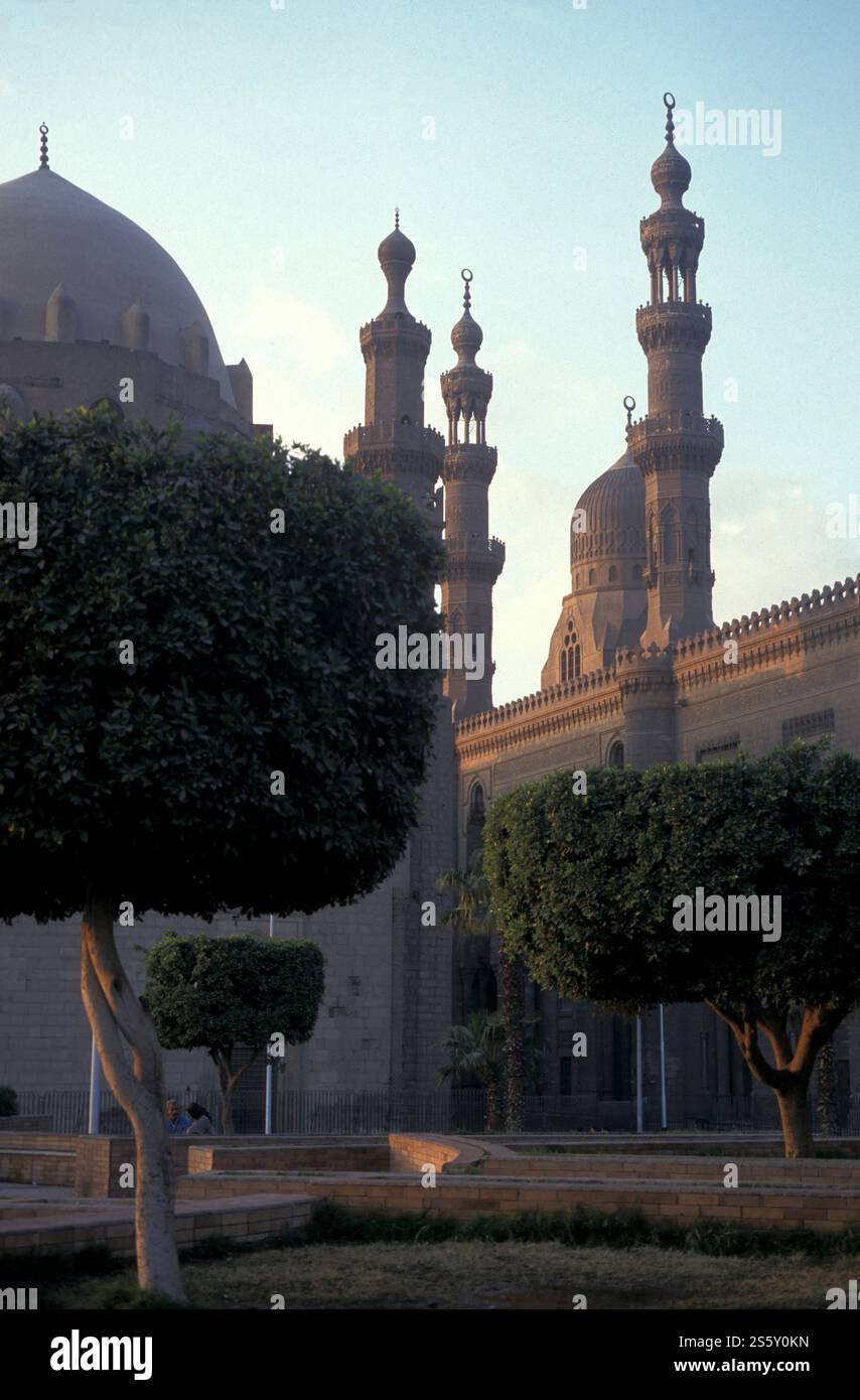 a view of the Sultan Hassan Mosque in the old town of Cairo the capital of Egypt in north africa ...