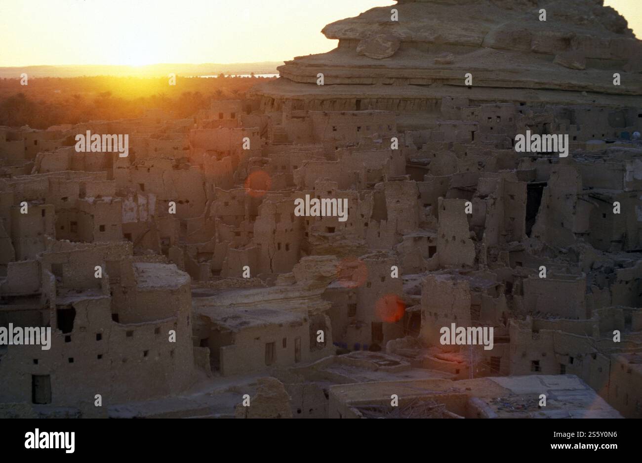 the old Village of Siwa in the Libyan or estern Desert of Egypt in ...