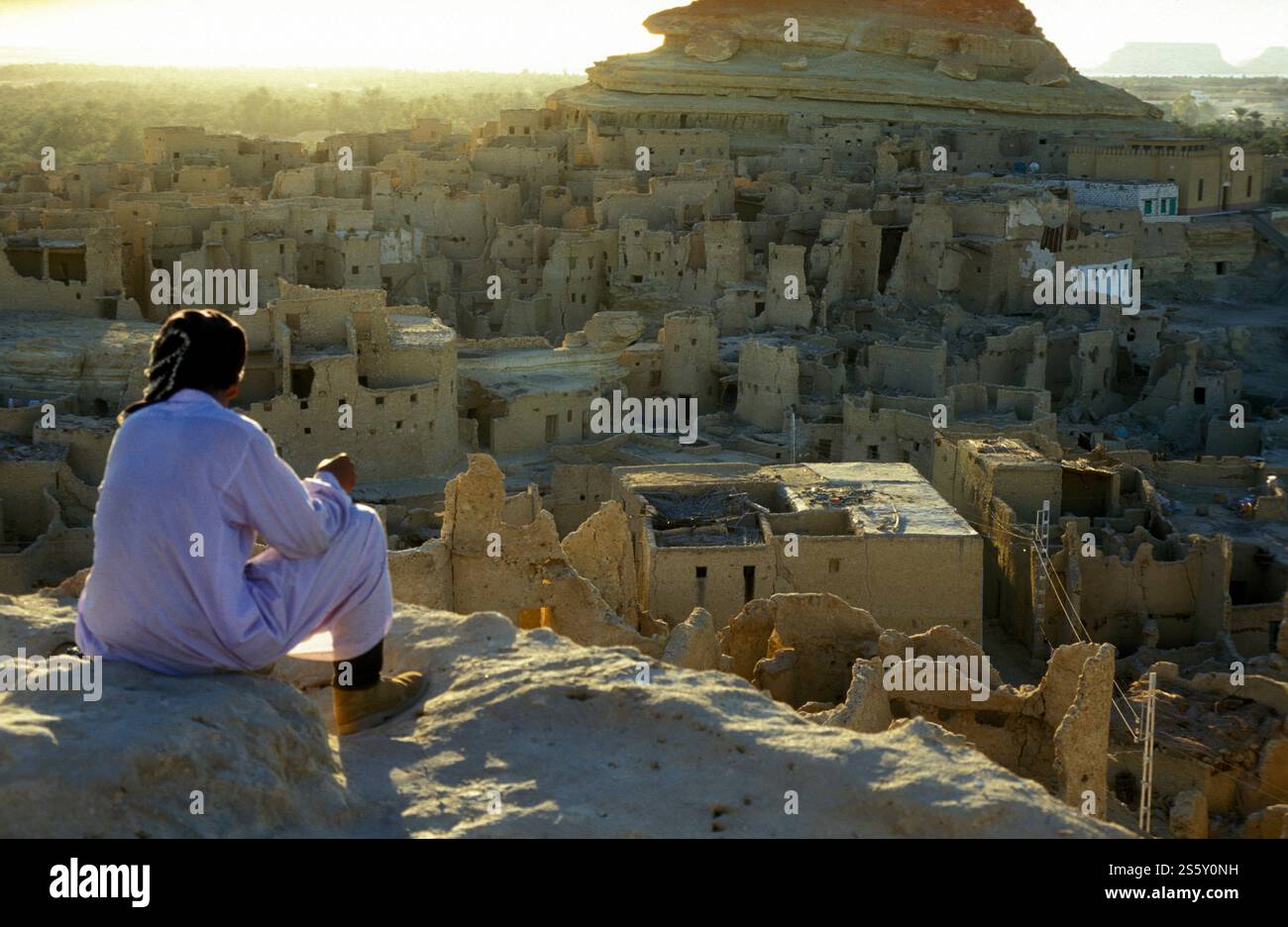 the old Village of Siwa in the Libyan or estern Desert of Egypt in ...