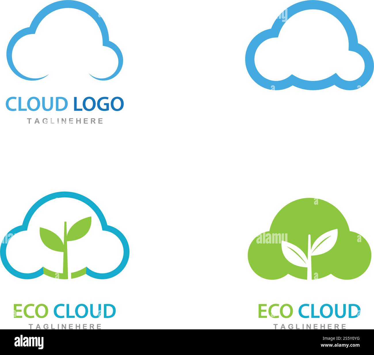 Eco green cloud computing Stock Vector Images - Alamy