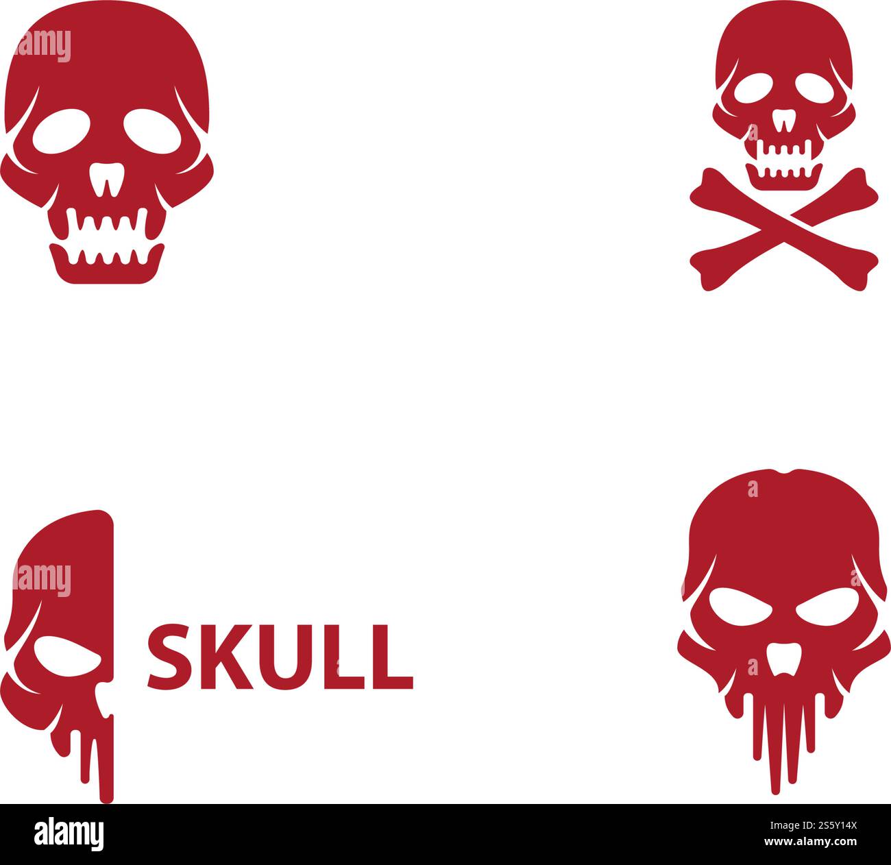 Skull logo vector illustration Stock Vector Image & Art - Alamy
