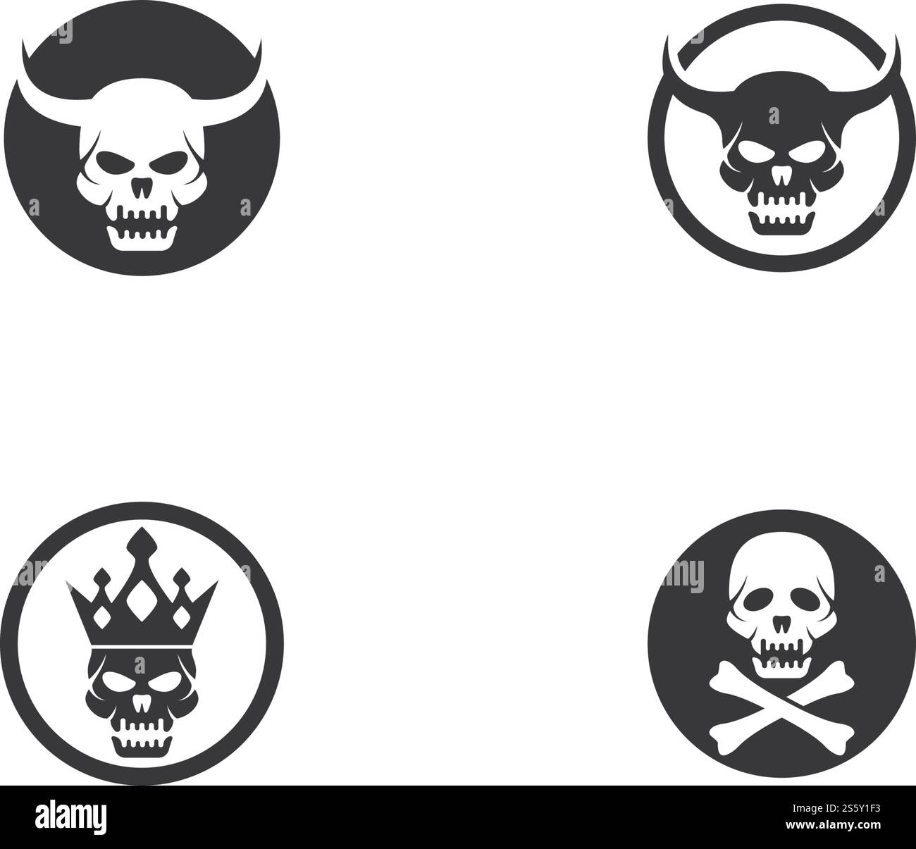 Skull Devil logo vector illustration Stock Vector Image & Art - Alamy