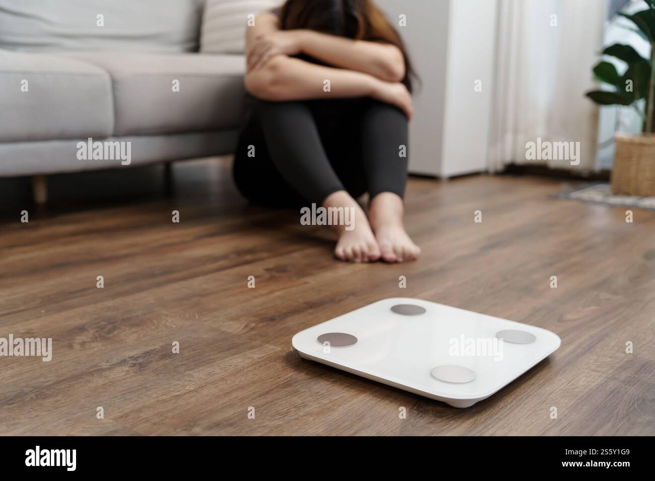 Sad obese woman with fat upset bored of dieting Weight loss fail Fat ...