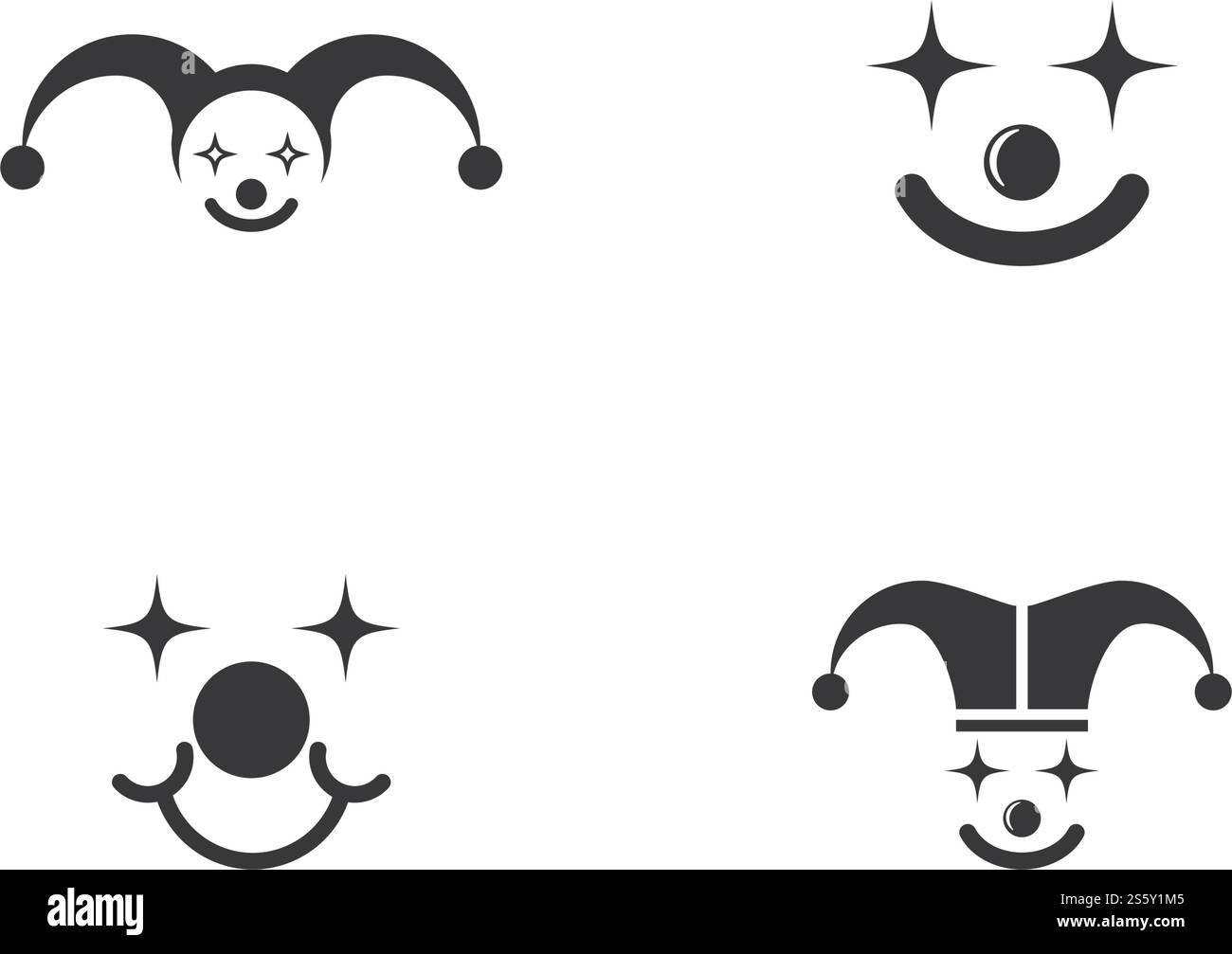 Clown logo template ilustration vector Stock Vector Image & Art - Alamy