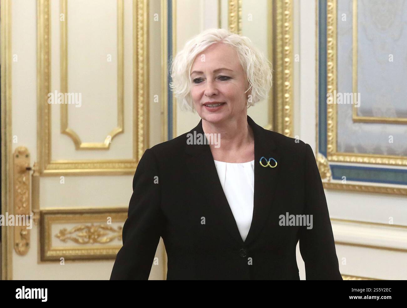 KYIV, UKRAINE - JANUARY 14, 2025 - Speaker of the Saeima of Latvia ...