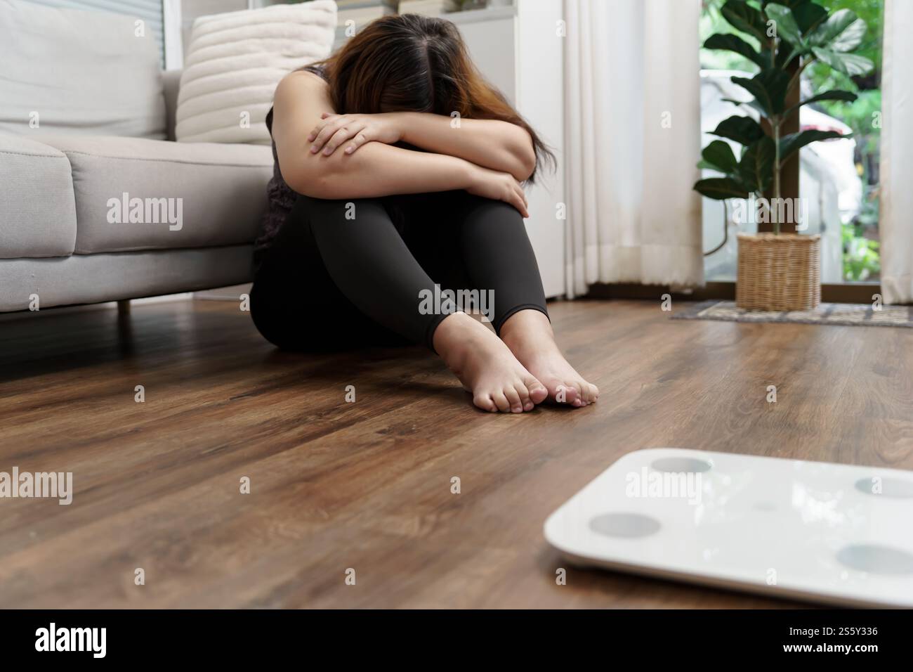 Sad obese woman with fat upset bored of dieting Weight loss fail Fat ...