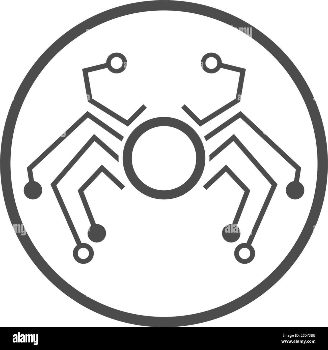 Spider web Technology logo vector Stock Vector Image & Art - Alamy